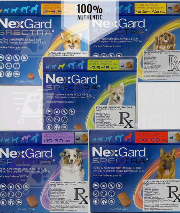 Nexgard Spectra for Dogs Chewable Tablet WITHOUT STICKERS | Lazada PH