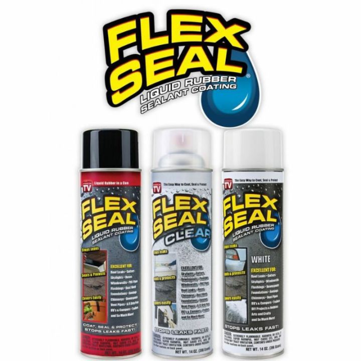 Flex Seal Liquid Rubber Sealant Coating Spray Black/Clear/White 369g ...