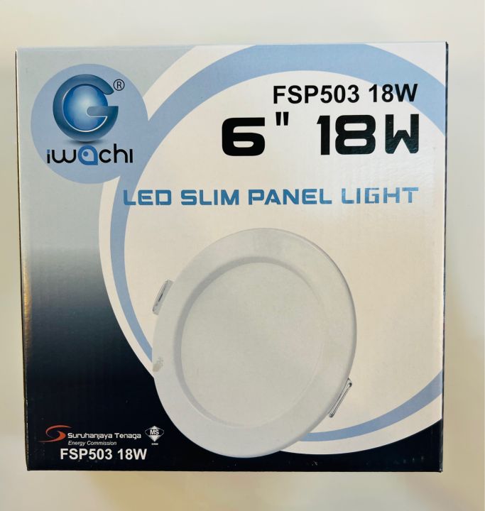 [SIRIM APPROVED] IWACHI 6" 18W ROUND LED PANEL LIGHT - DAYLIGHT * 6500K ...