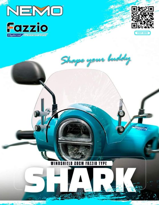 Yamaha Fazzio Nemo Windshield Shark Type 20cm | Lazada PH