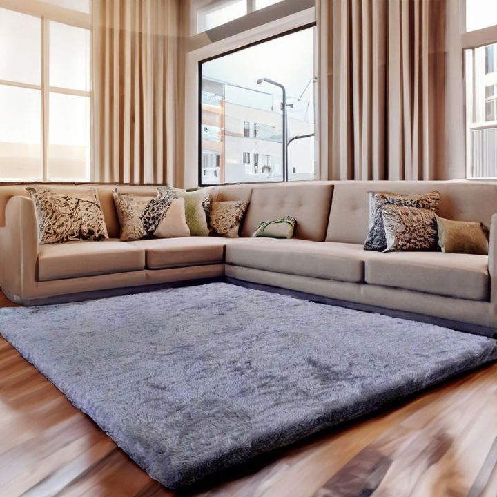 Karpet lembut bahan bulu rasfur ukuran 160x100 cm non anti slip ...