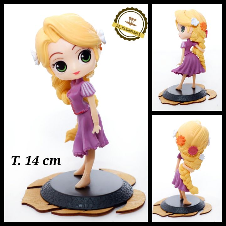 topper figure rapunzel bahan PVC, ukuran digambar bagian atas | Lazada ...