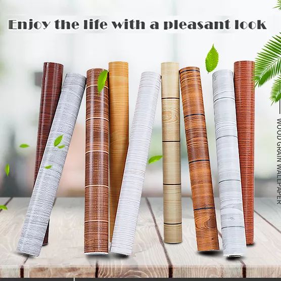 ACEKING Wallpaper Wood Design PVC Waterproof Self Adhesive Wall Sticker ...