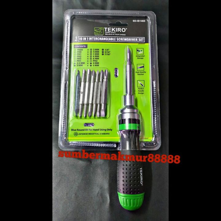 obeng set 19 in 1 tekiro / obeng set 19 in 1 tekiro / 19 in 1 ...
