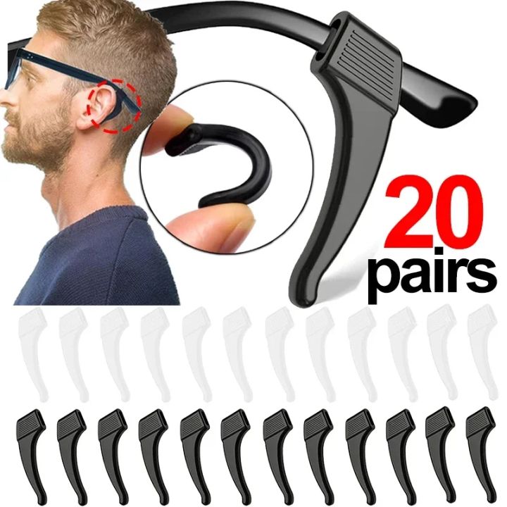 20pcs Anti-slip Silicone Ear Grip Glasses Eyeglasses Leg Ear Hook ...