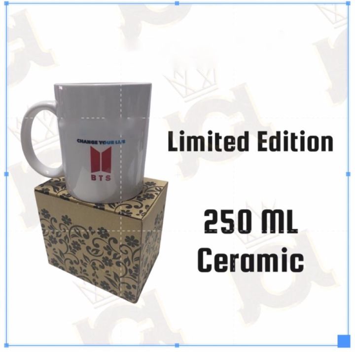 NEW SPECIAL LIMITED EDITION BTS ARMY MUG 250ML WITH LOGO CAWAN MUG BTS ...