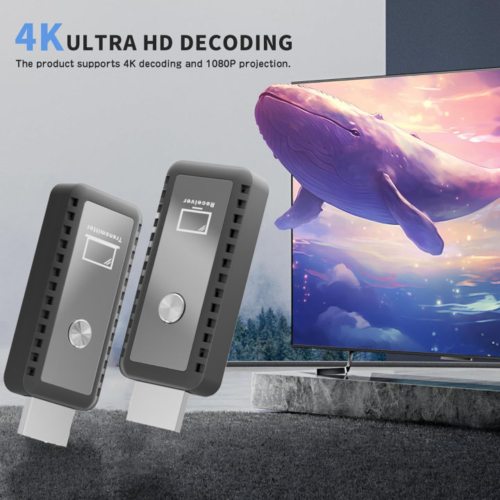 Lemorele 30M Wireless HDMI Transmitter Receiver 1080P Display Dongle ...