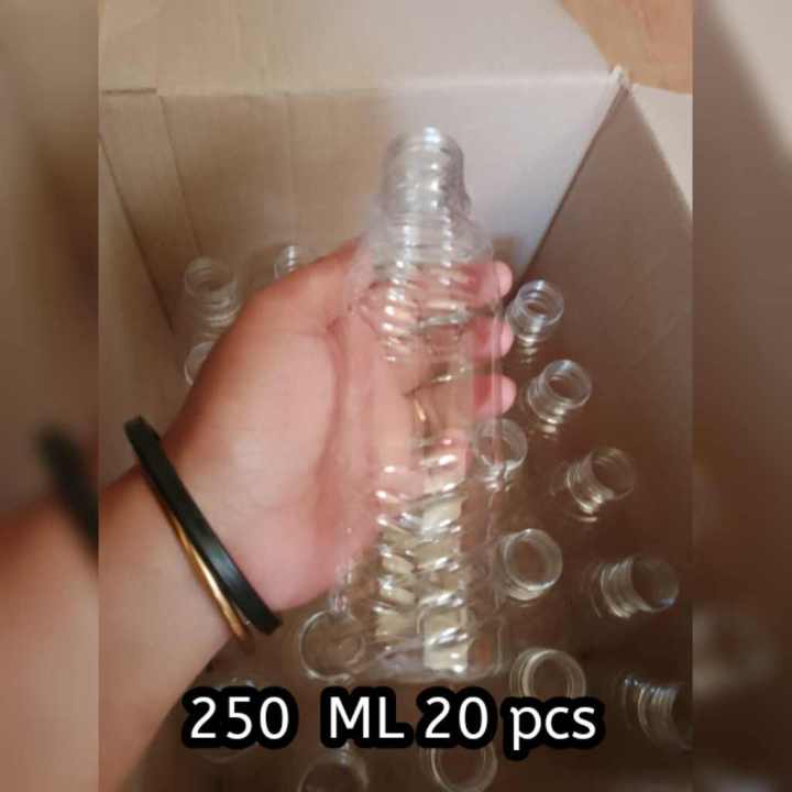250 ML PET BOTTLES WITH REGULAR CAPS 20PCS/BOX | Lazada PH