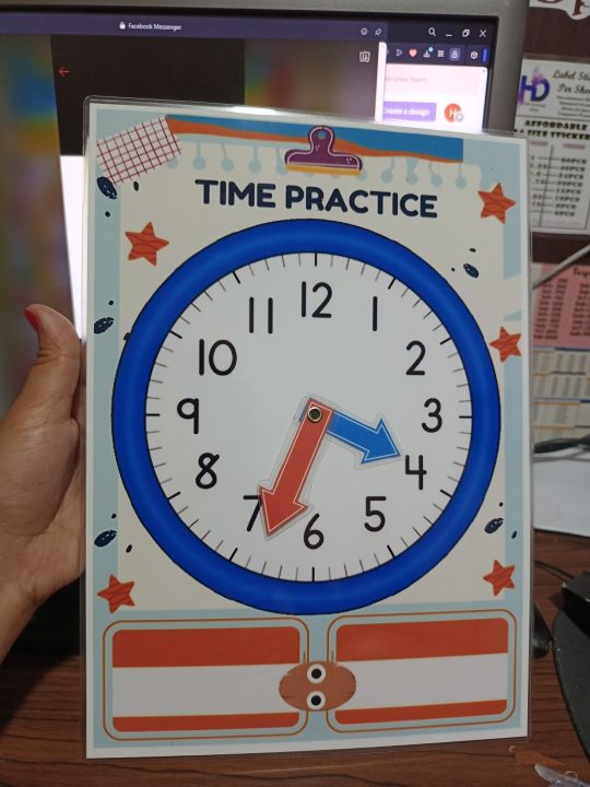 Practice Clock KINDER kids LAMINATED | Lazada PH
