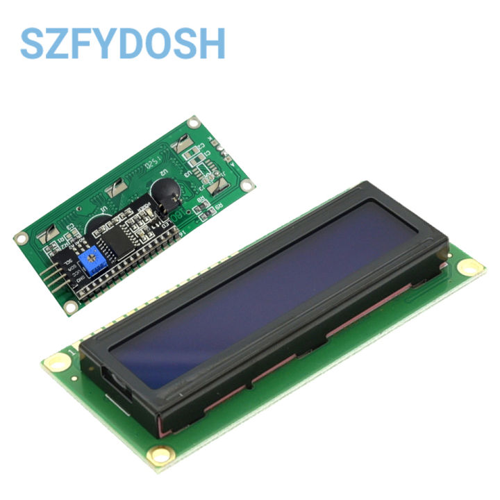 LCD1602 1602 LCD Module Blue / Yellow Green Screen 16x2 Character LCD Display PCF8574T PCF8574 ...