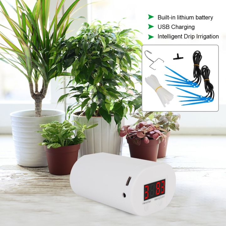 Double Pump Drip Irrigation System Plant Intelligent Automatic Watering Device Timer Garden Drip