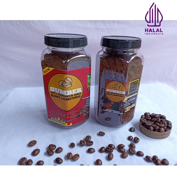Kopi Robusta Lampung Paket Petik Merah Dan Medium Kemasan Toples 700 Ml ...