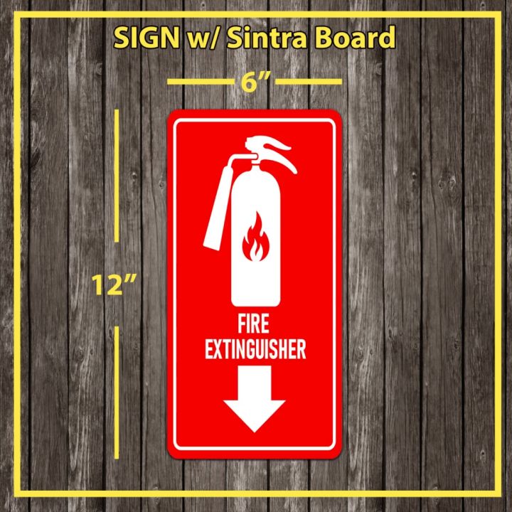 Fire Extinguisher Sign Sticker on Sintra Board | Lazada PH