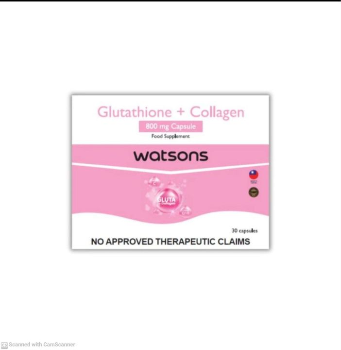 Watson Generics GLUTATHIONE + COLLAGEN 800g x 30's capsule | Lazada PH
