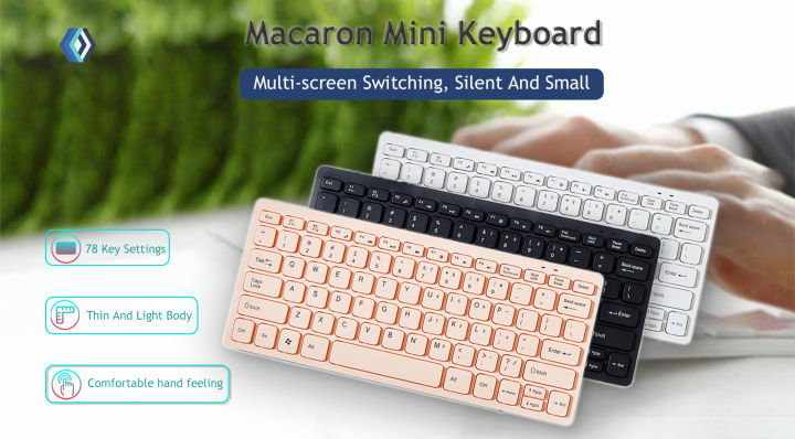 Smart Space Macaron Mini Keyboard 78 Keys Basic USB Silent Keyboard for ...