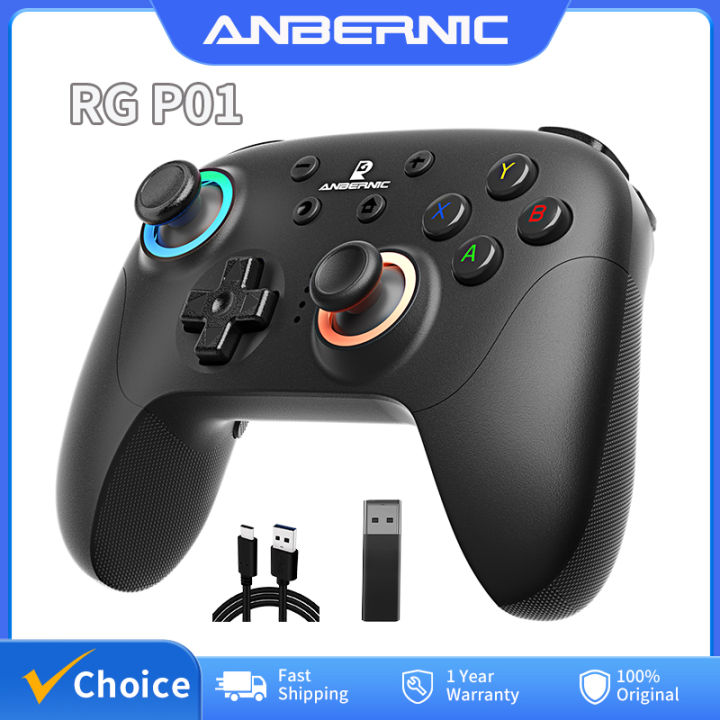 ANBERNIC RG P01 Wired Wireless Bluetooth Games Controller RGB Hall ...