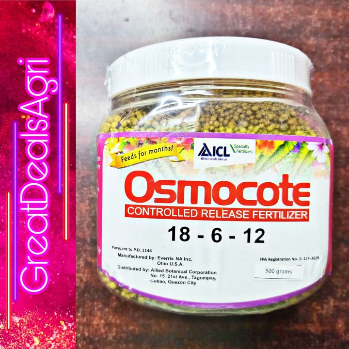 OSMOCOTE 18-6-12 CONTROLLED RELEASE FERTILIZER - ORIGINAL 500 GRAM ...