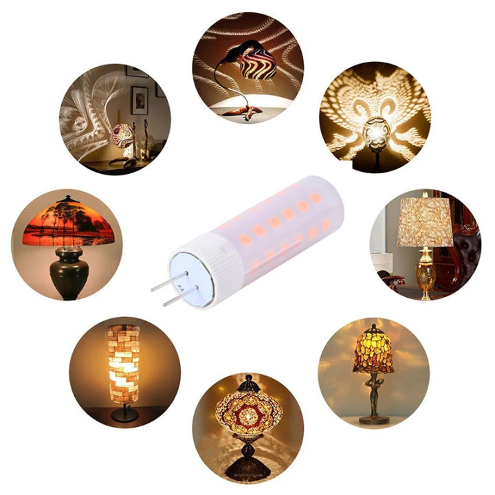 Jmax 5Pcs G4 Flickering Flame Frie Effect LED Bulb DC 12V 2W Corn Light ...