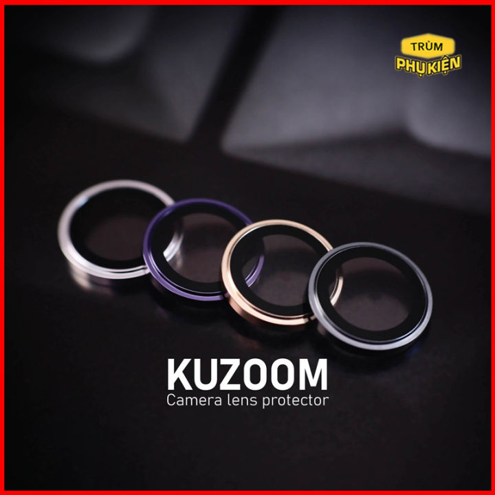 Kính Cường lực Camera Lens Kuzoom cho iPhone 16 Pro Max 15 Pro Max 15 ...