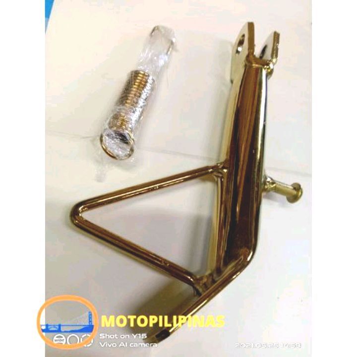 SIDE STAND MIO SPORTY 16CM GOLD WITH SIDE STAND SPRING :MP: | Lazada PH