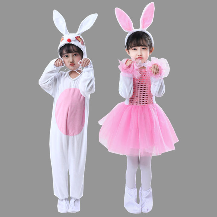 Halloween Children's Bunny Costume Little White Rabbit Animal ...