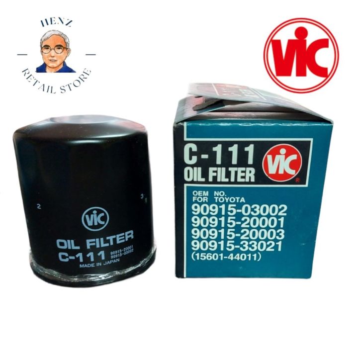 VIC Oil Filter C-111 / C111 for Toyota Fortuner, Hiace, Hilux, Innova ...