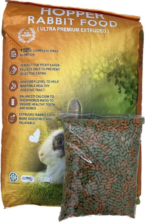 Hopper Rabbit Food/Makanan Arnak (Ultra Premium Extruded) (Repack 1Kg ...