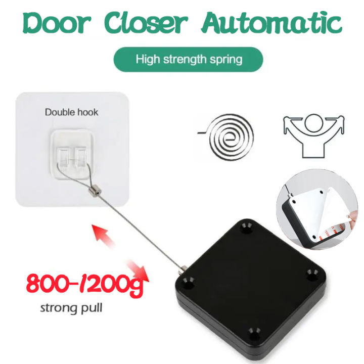 Door Closer Automatic Door Closer Punch-Free Automatic Drawstring Door ...