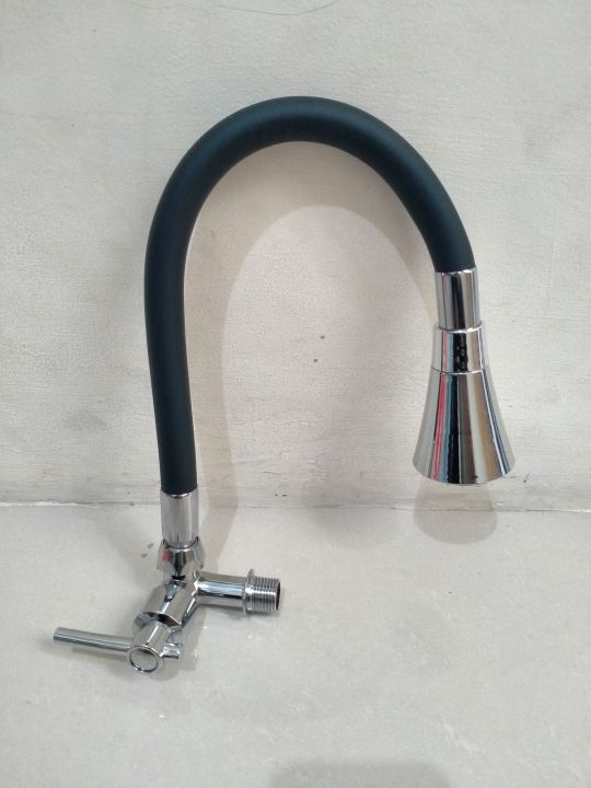 kran angsa flexible hitam karet keran cuci piring lentur kepala ...