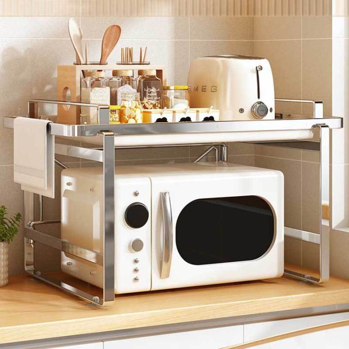 Kitchen Microwave Oven Rack Carbon Steel Multi-layer Storage Shelf Home ...