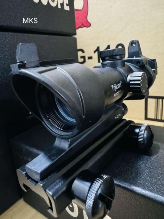 Toys Red Dot Riffle Scope ACOG 1x32 for Gel Blaster and Airsoft Toys ...