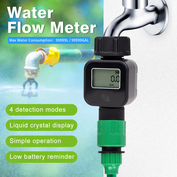 SGS05 Digital Water Flow Meter IP5X Irrigation Water Valve Flowmeter ...