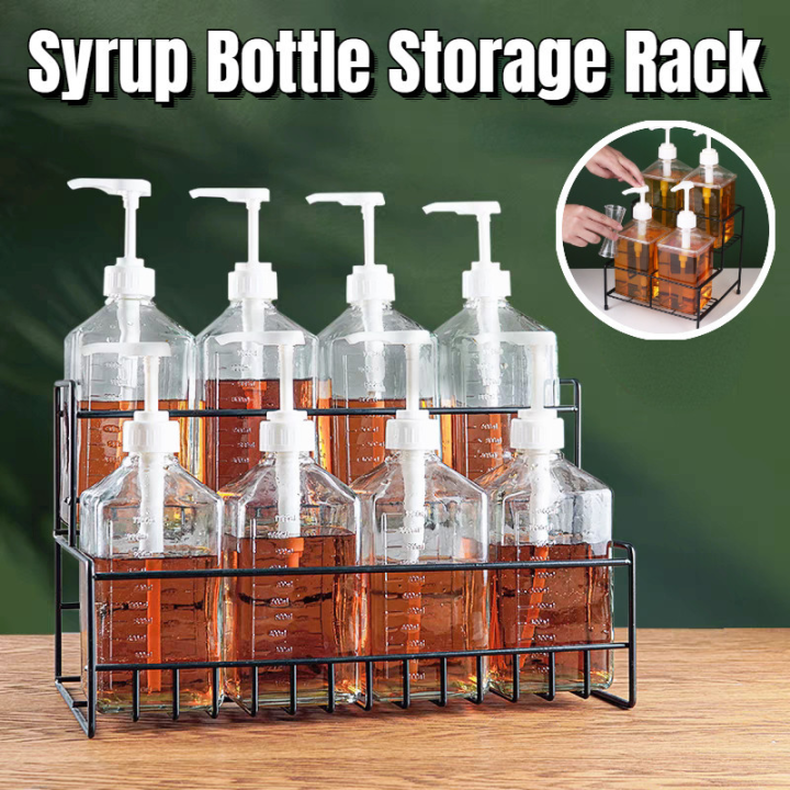 Syrup Rack Bottle Organizer Jam Dressing Sugar Sauce Stand Display ...