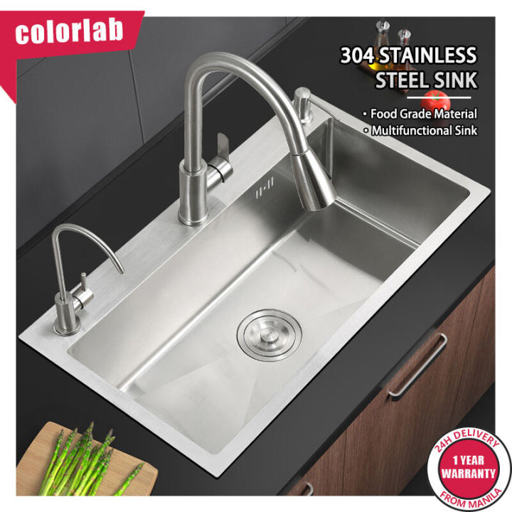 Colorlab 304 Stainless Steel Sink for Kitchen Single/Double Sink ...