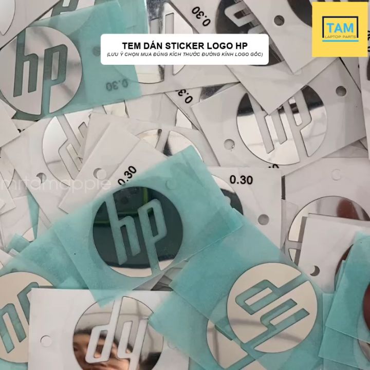 TEM DÁN STICKER LOGO HP (BẠC, ĐEN) TRANG TRÍ MÁY TÍNH LAPTOP | Lazada.vn