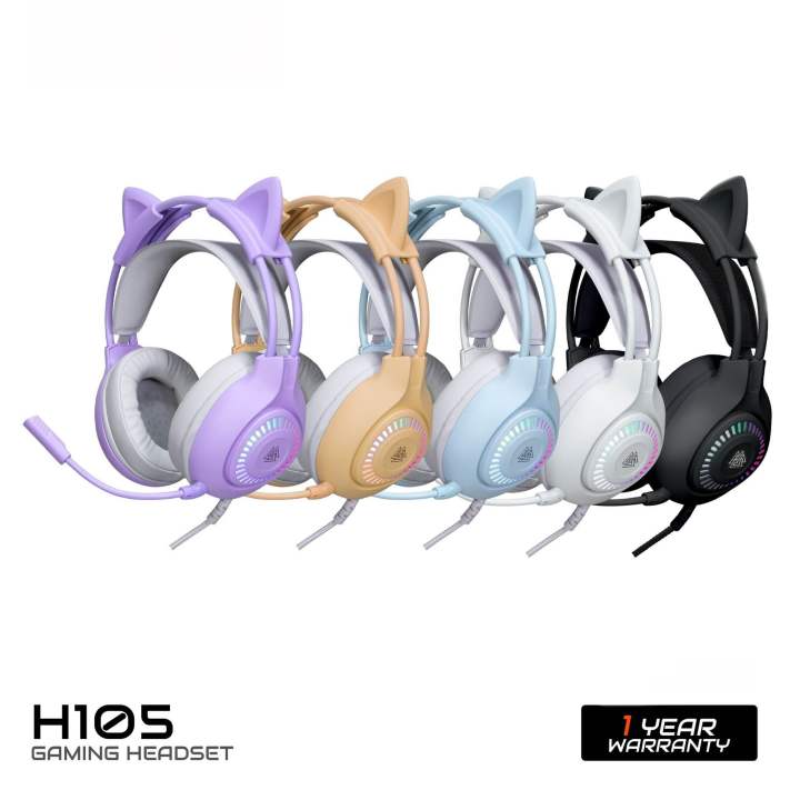 EGA LITE TYPE H105 หูฟังเกมมิ่ง Gaming Headset หูฟังแมว สีพาลเทลสดใส ...