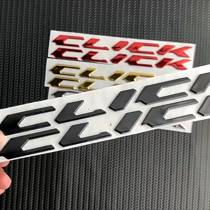 2pcs Motorcycle Sticker 3D Click 125i 150i Emblem Letter Decor ...