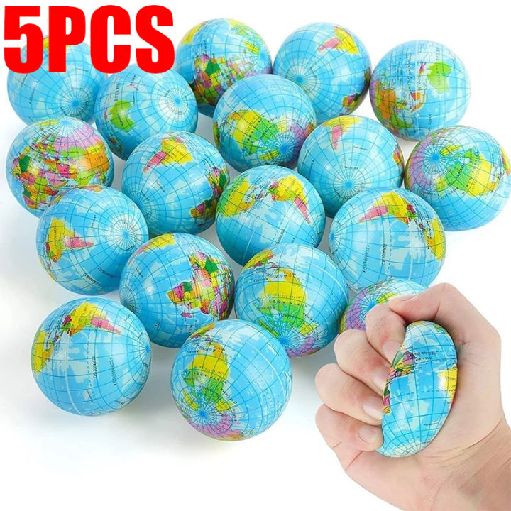 Earth Squeeze Balls Soft Foam Globe Stress Relief Squeeze Toys Hand ...