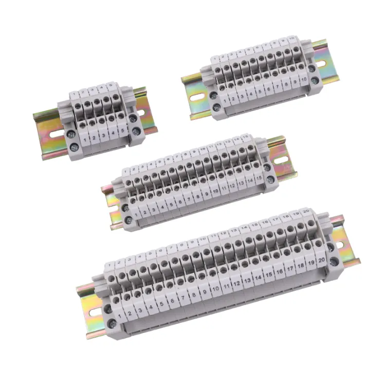 CHNT Track Terminal Block Wire Connector UK Socket 20 Positions Soft ...
