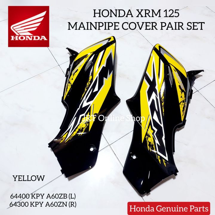 Honda XRM 125 Genuine Original Mainpipe Cover Pair Set Yellow | Lazada PH