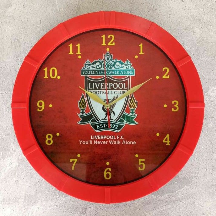 Jam Dinding Sweep Football Liverpool Fc Club Sepak bola Besar Ukuran ...