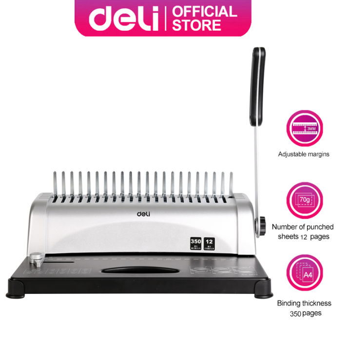 Deli Heavy Duty Binding Machine 21 Hole Comb Binding Machine | Lazada PH