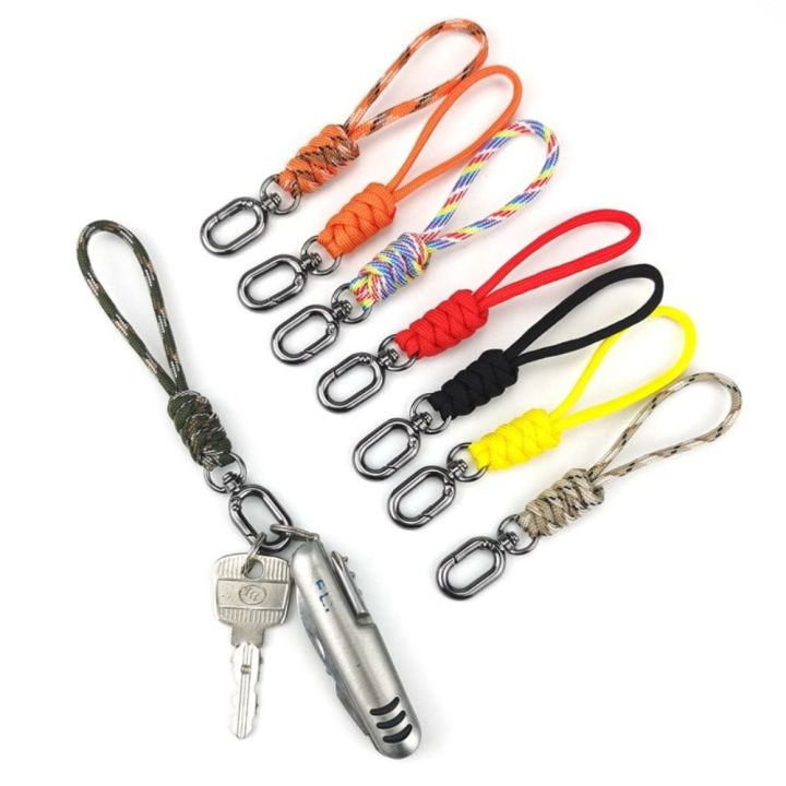 Paracord Keychain Lanyard Oval Buckle High Strength Parachute Cord ...