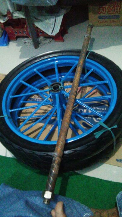 SATU SET RODA GEROBAK +AS UKURAN RING 17/275 | Lazada Indonesia