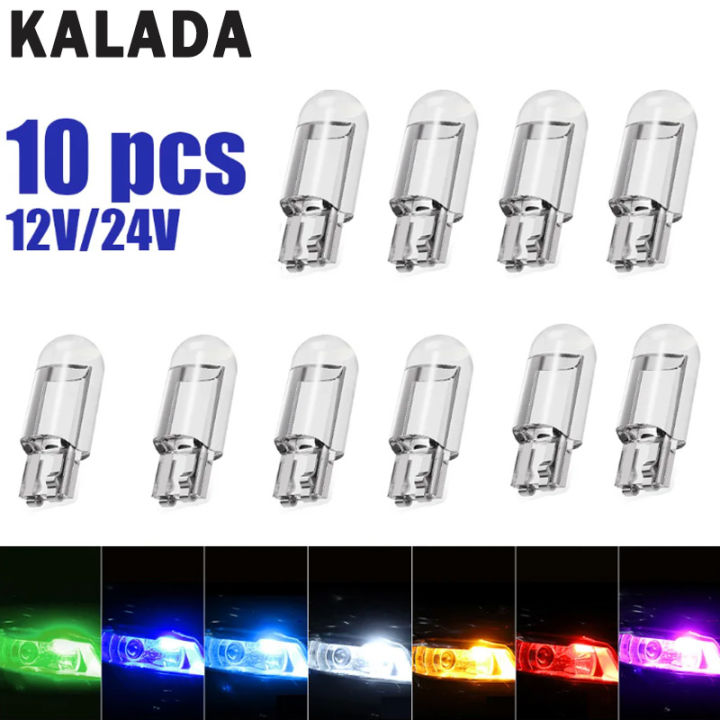 10pcs T10 W5W WY5W Led Canbus Bulbs Car Interior Lights License Plate ...