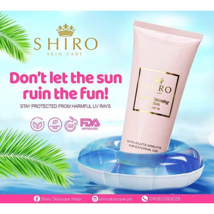 Shiro Insta-Whitening Lotion with SPF 70 | Lazada PH