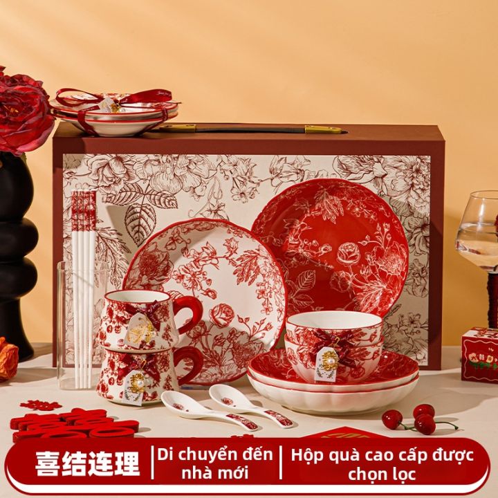 Bộ Đồ Ăn Trang Trọng Cho Đám Cưới Bát Đĩa Đựng Quà Tặng Hộp Quà Tặng ...