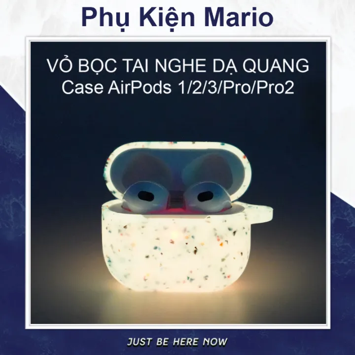 Vỏ Bọc Tai Nghe AirPods 1/2/3/Pro/Pro 2 Case Sillcon Dẻo Dạ Quang Vân ...