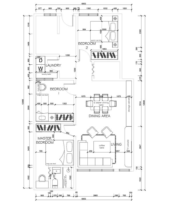 2D Layout Plan | 2D平面图 All drawing price are according to the square ...