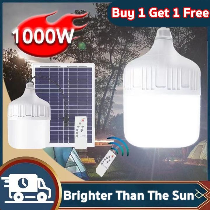 Solar Light Bulb Outdoor Portable Solar Powered Led Bulb Charged Garden ...